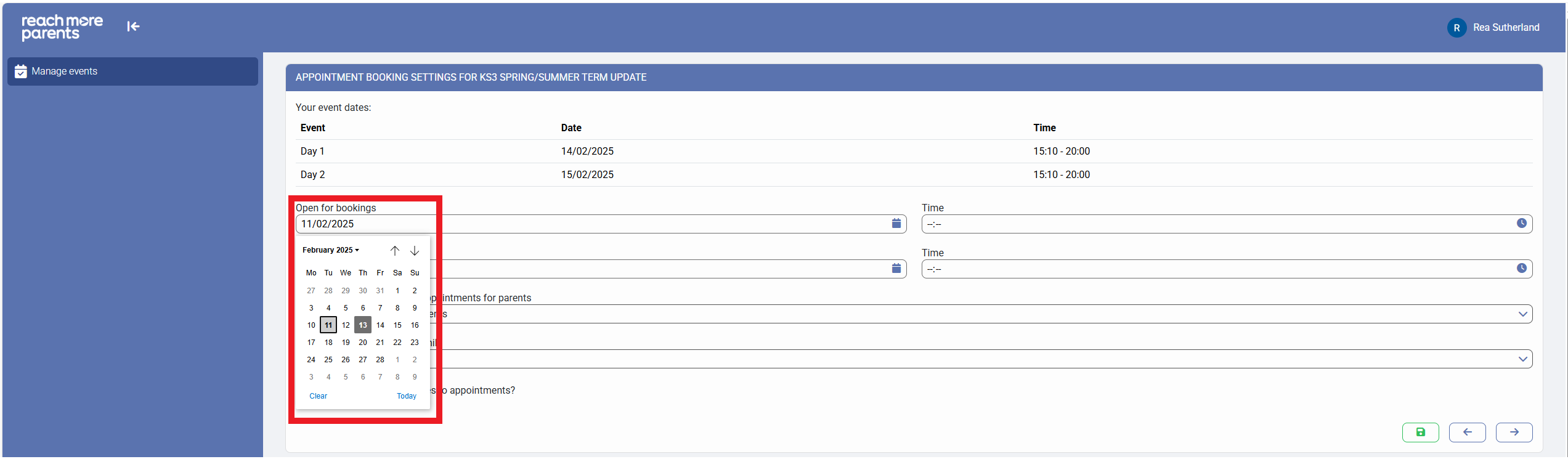 (PEMS) Configuring Appointment Booking Settings for an Event as an Admin – Weduc